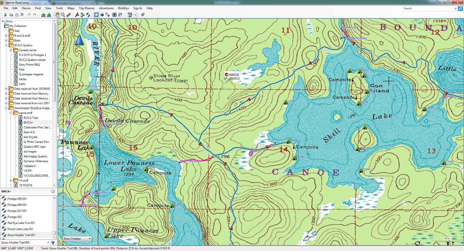 BWCA LIS Shell L. to Devil's Cascade Day Hike Boundary Waters Trip ...