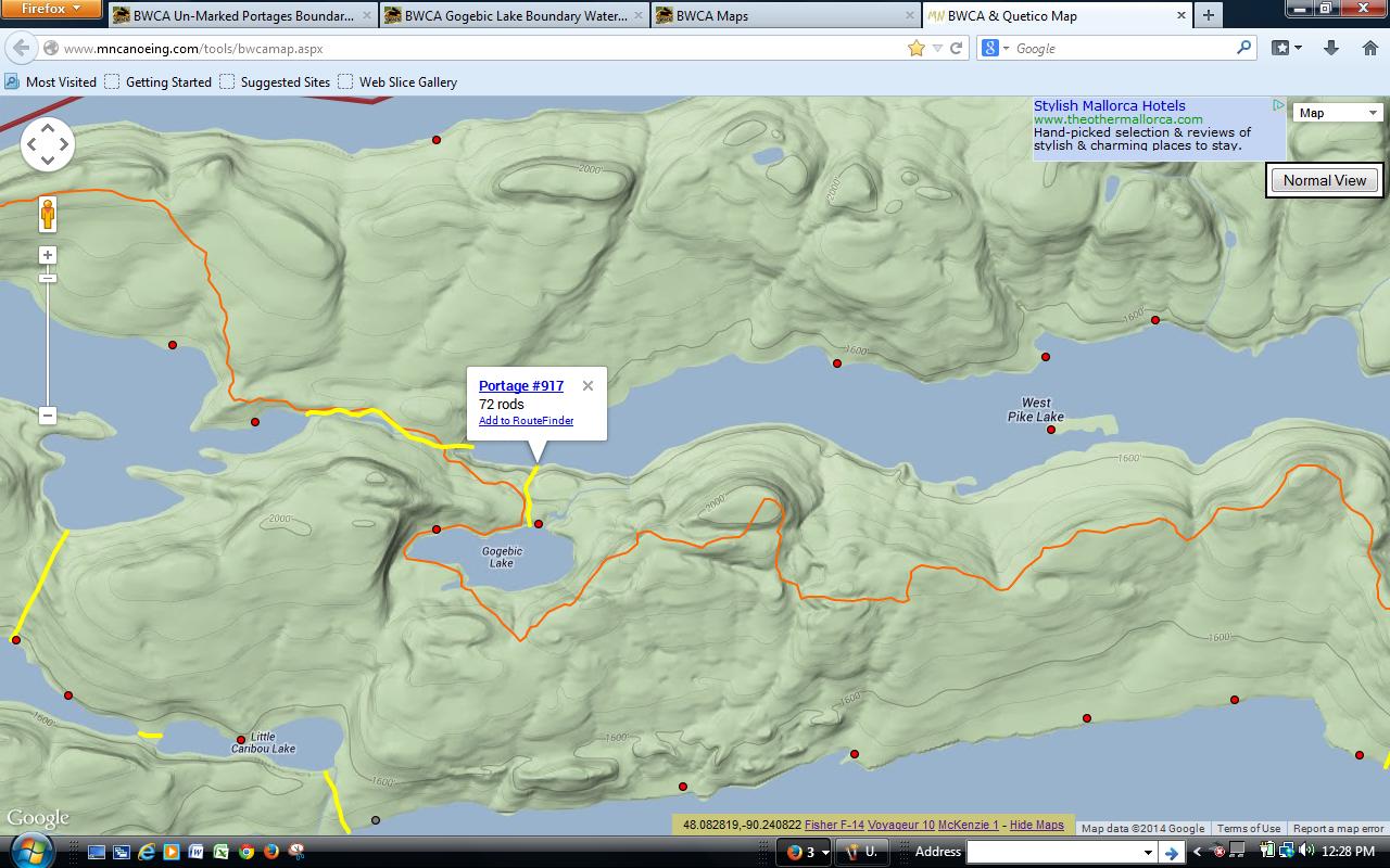 Boundary Waters Map, BWCA